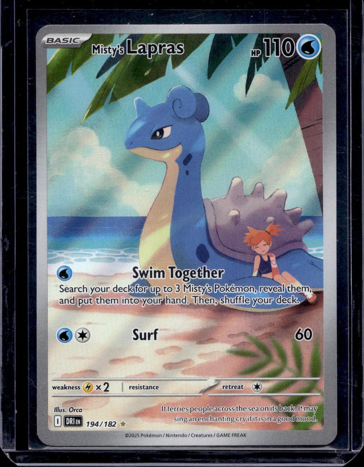 Misty’s Lapras 2 Pokemon SV10: Destined Rivals 194/182 2 - Underground ...