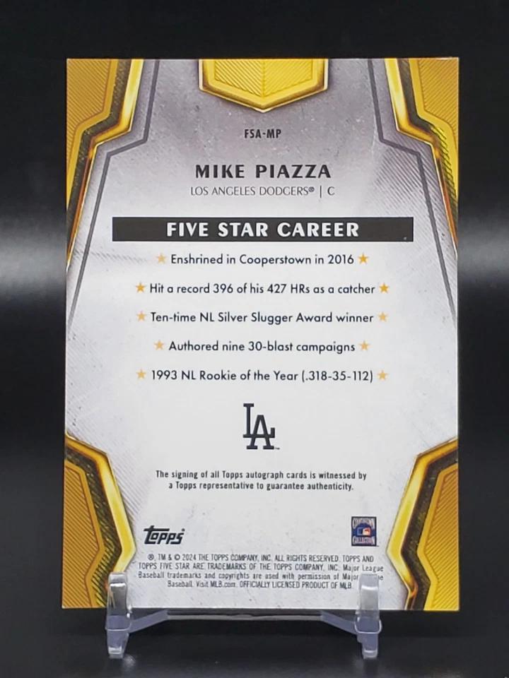 Mike Piazza **2024 Topps Five Star Purple Auto /50 Los Angeles Dodgers ...
