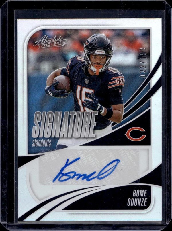 Rome Odunze 2025 Panini Absolute Signature Standouts Auto /199 Chicago ...