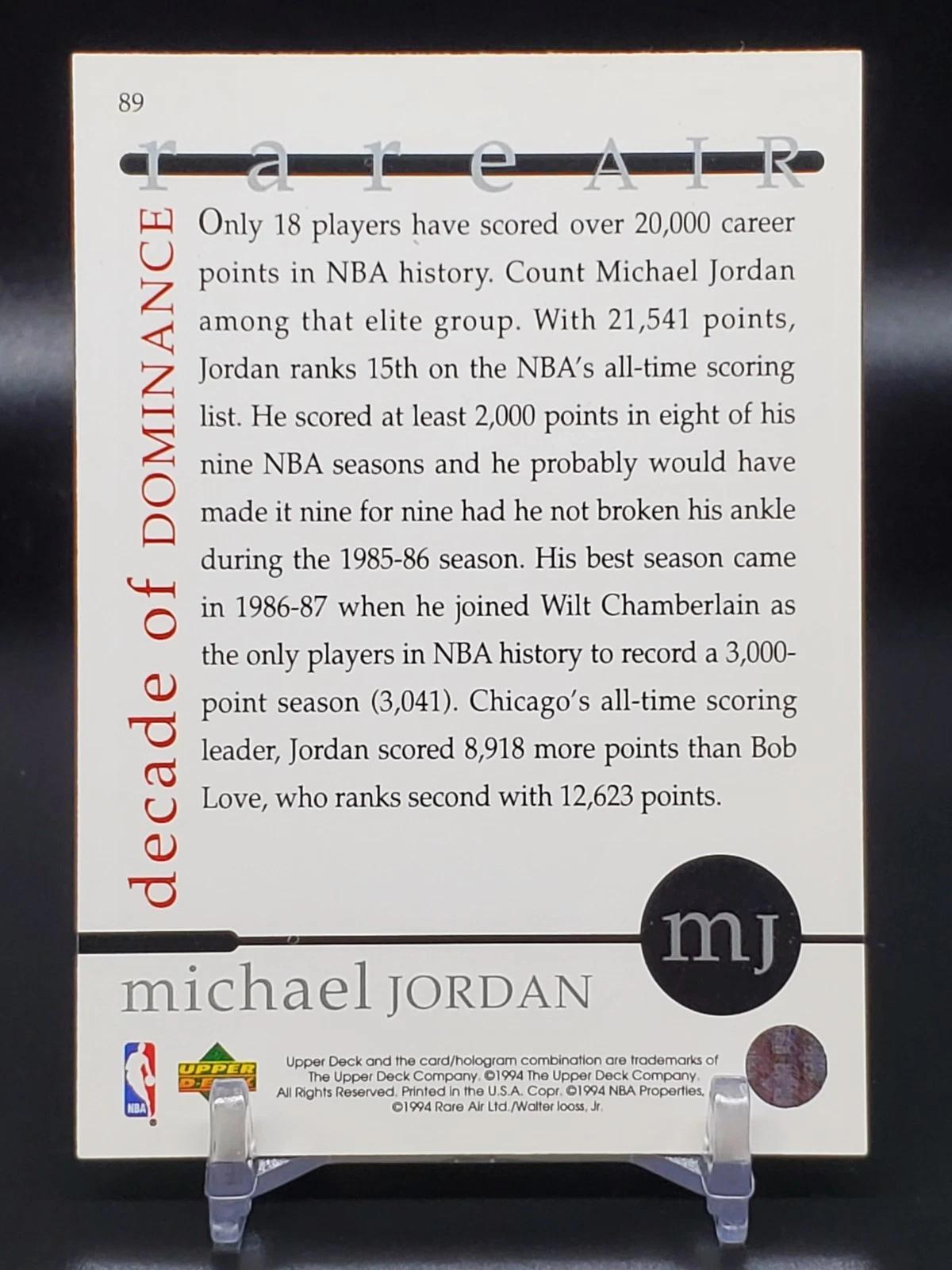 1994 Upper Deck Michael Jordan Rare Air 90 Card Complete Set Menendez ...