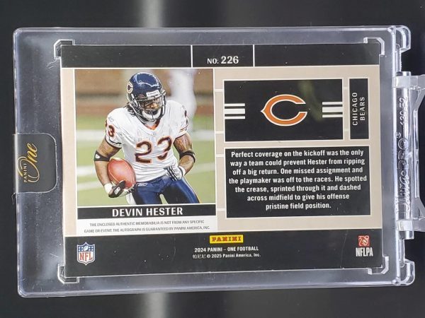 Devin Hester 2024 Panini One Throwback Nike Swoosh Auto /10 Chicago ...