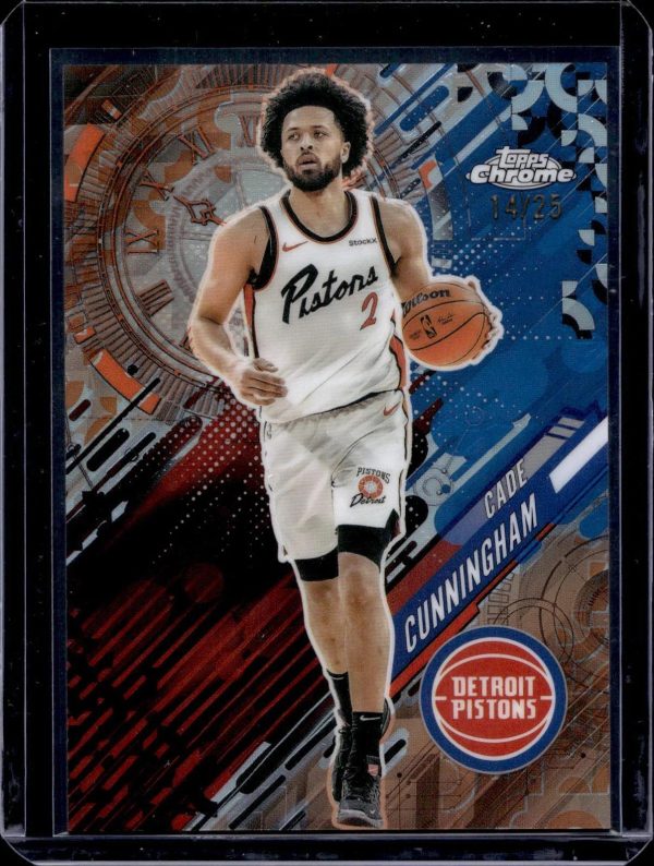 Cade Cunningham 2025-26 Topps Chrome Go Time Orange Refractor /25 ...