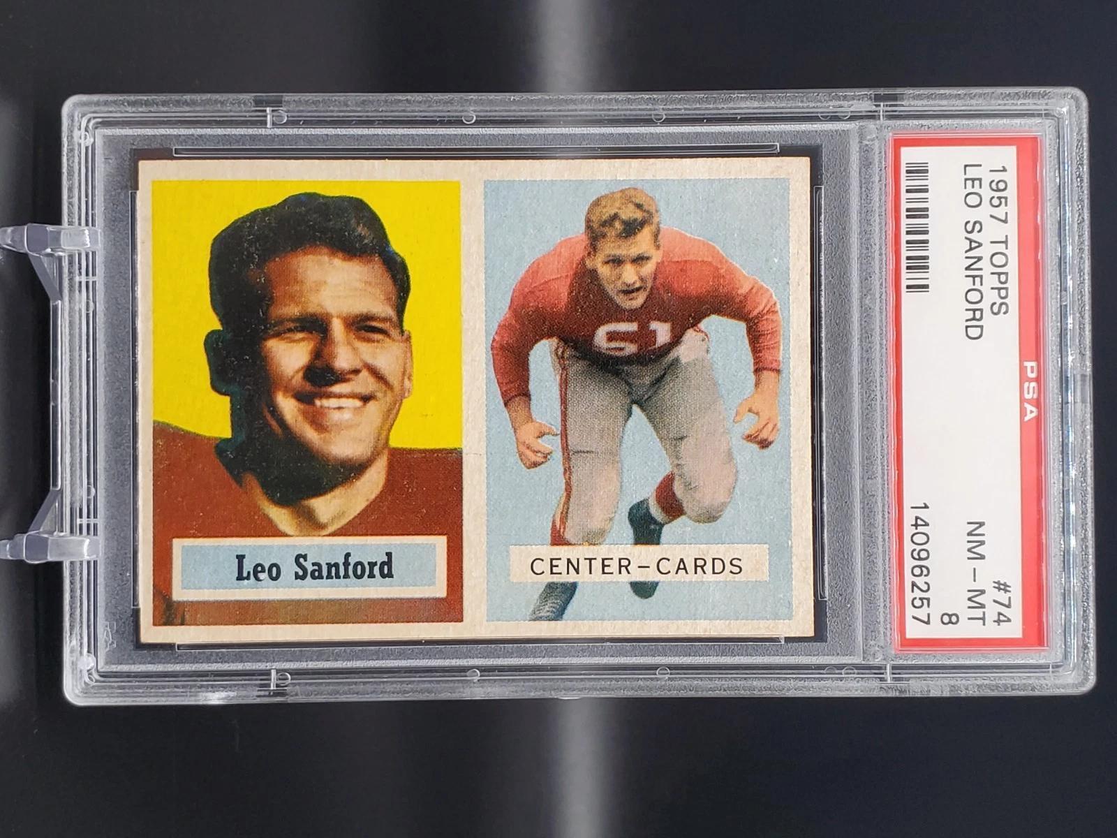 Leo Sanford 1957 Topps Chicago Cardinals 74 PSA 8 - Underground Case Breaks