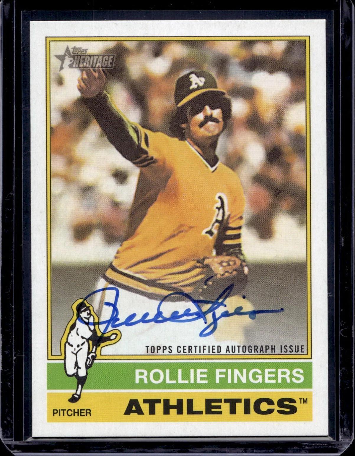 Rollie Fingers 2025 Topps Heritage Real One Auto Oakland Athletics ROA ...