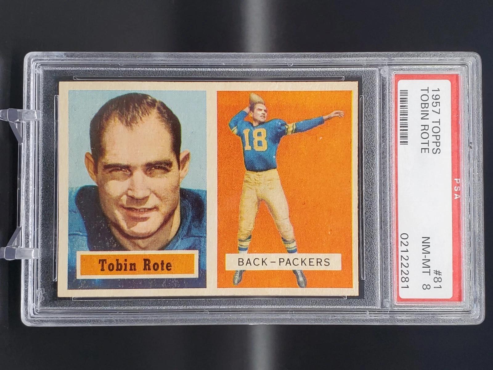 Tobin Rote 1957 Topps Green Bay Packers 81 PSA 8 - Underground Case Breaks