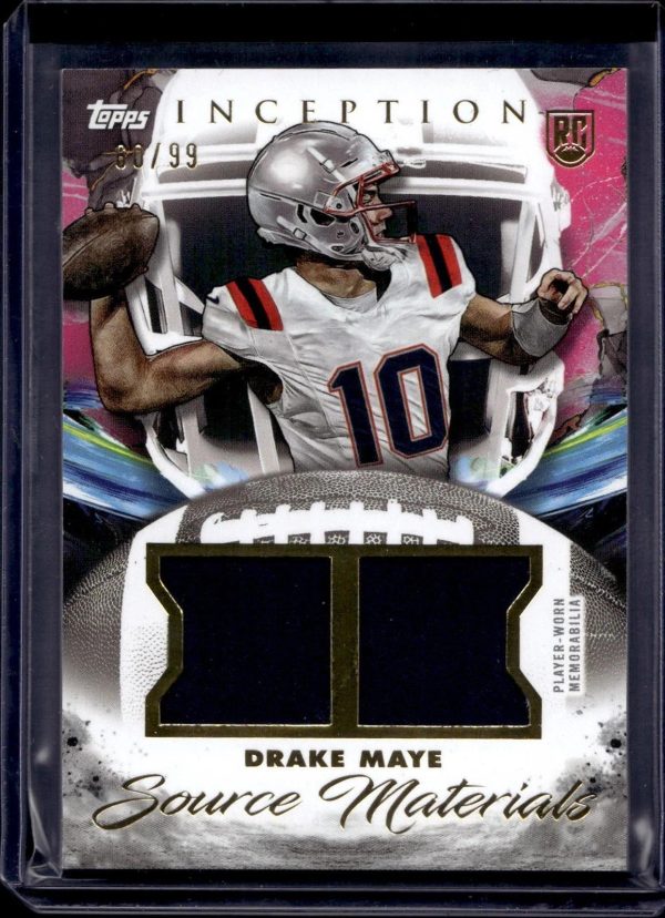 Drake Maye 2024 Topps Inception Source Materials Magenta /99 New ...
