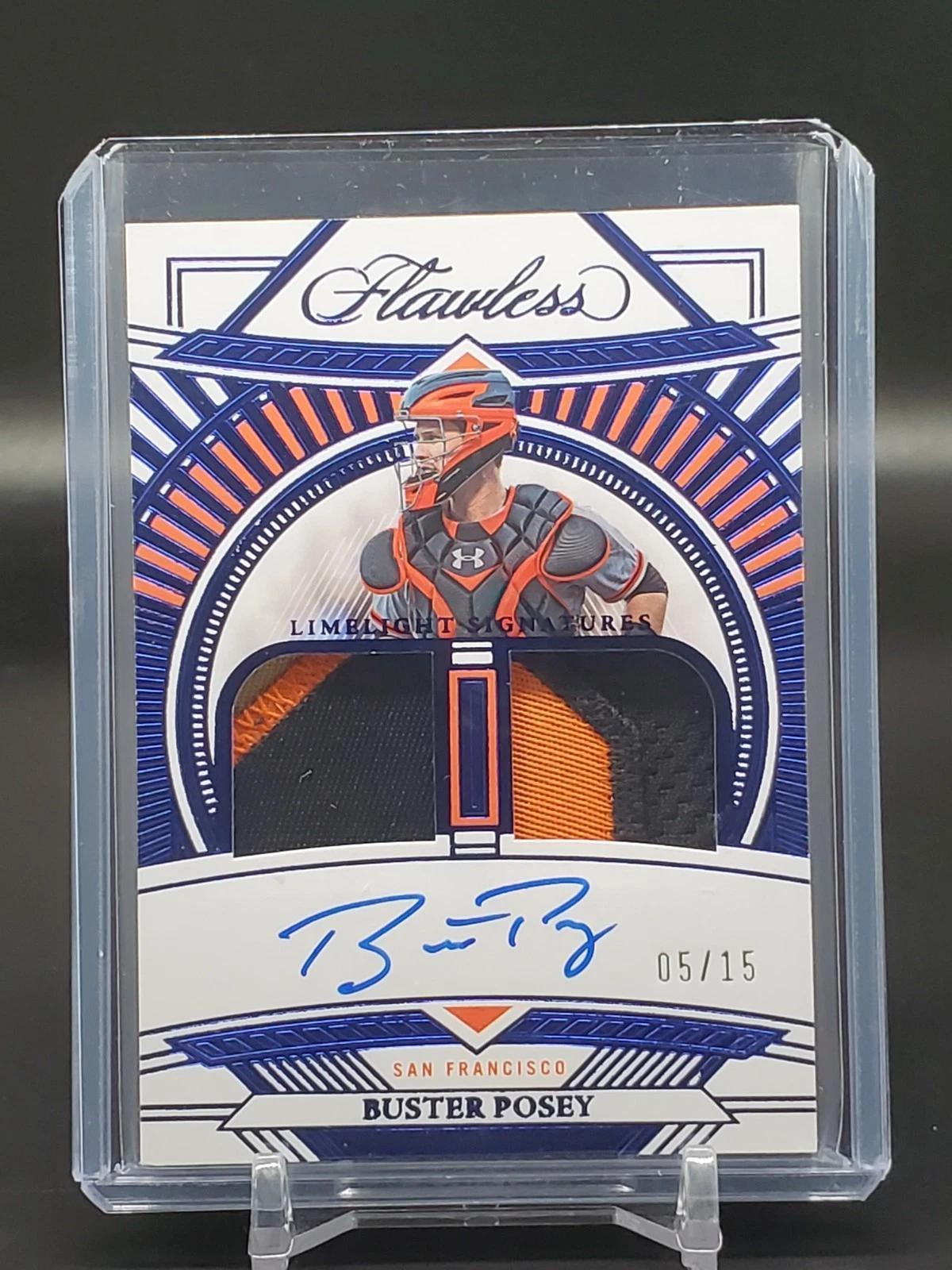 Buster Posey 2023 Panini Flawless Limelight Patch Auto /15 San ...