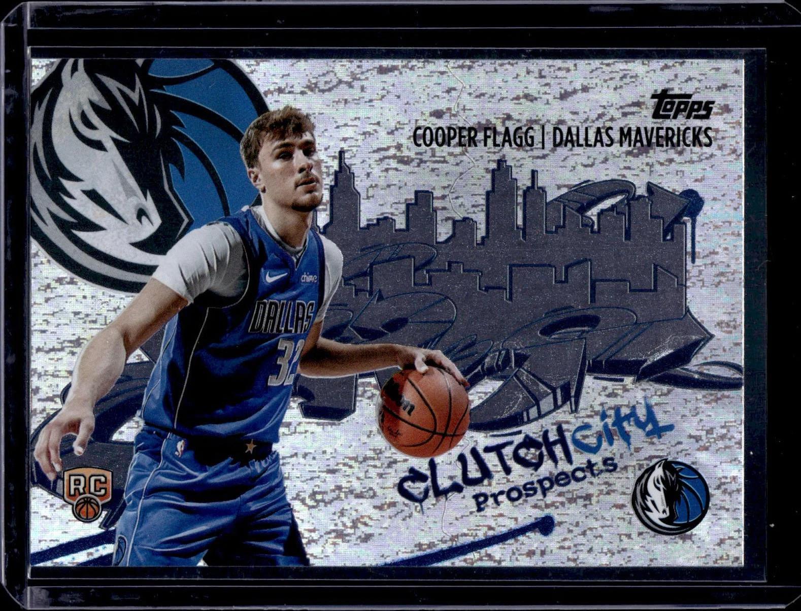 Cooper Flagg 2025-26 Topps Clutch City Prospects Holo Foil RC Dallas ...