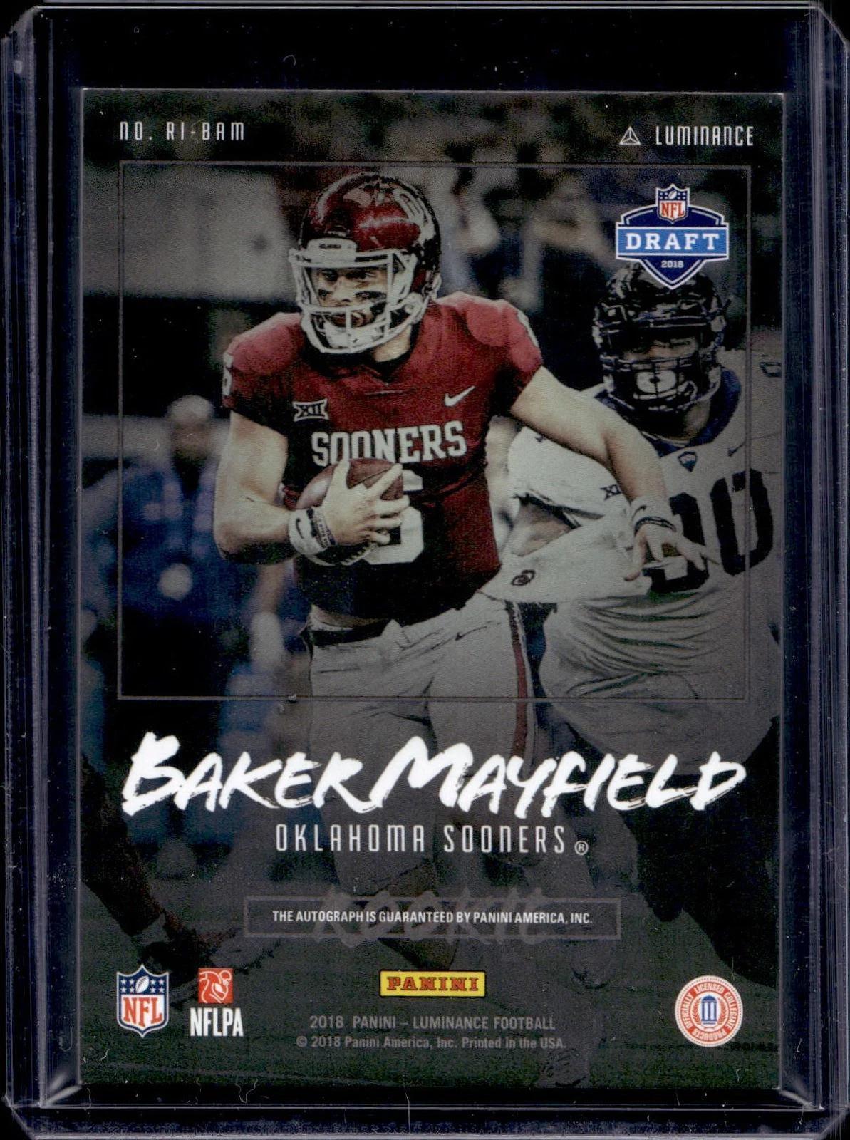 Baker Mayfield 2018 Panini Luminance Rookie Ink Red Auto /10 Oklahoma Sooners - Underground Case ...